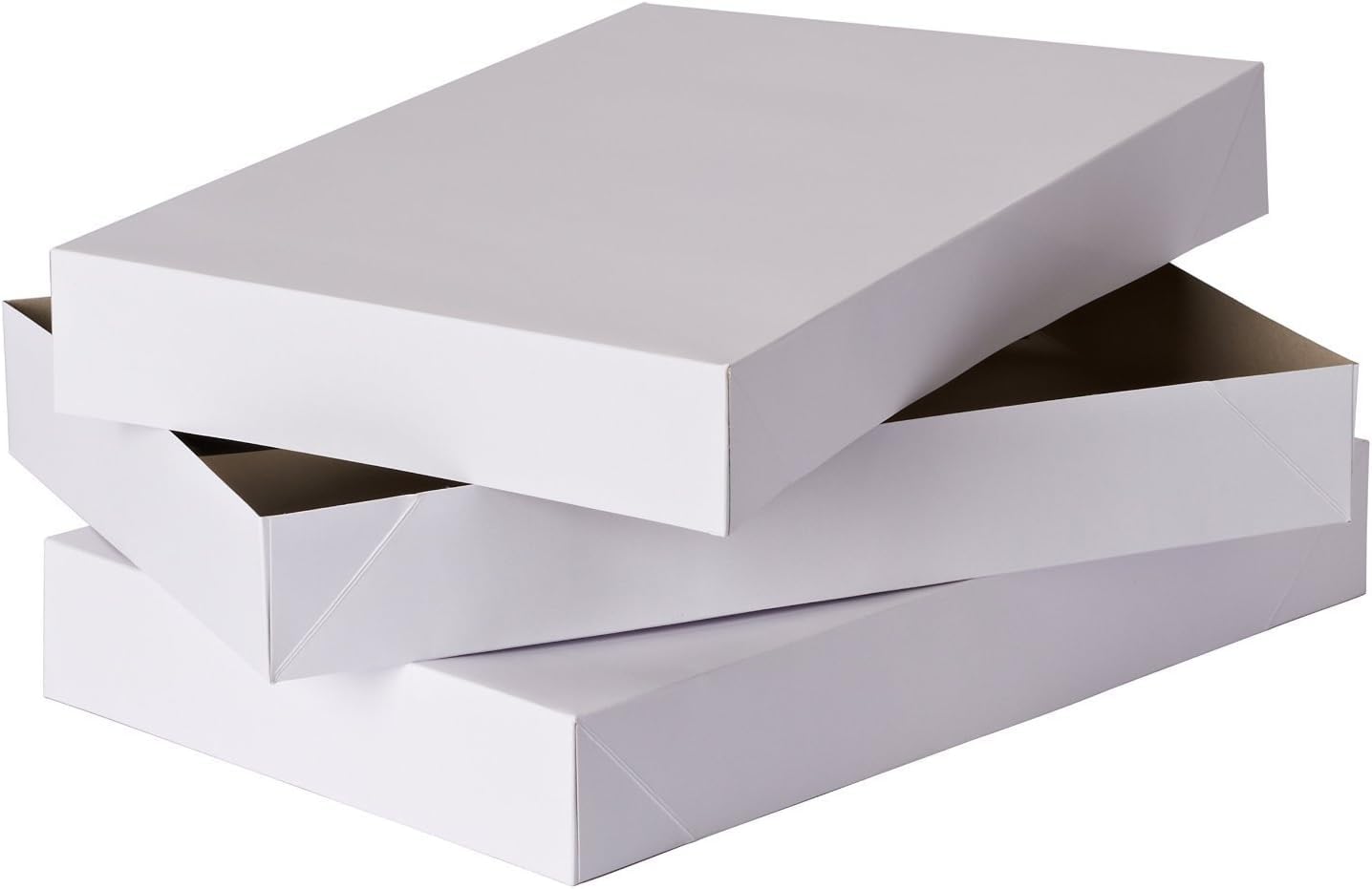 White Gift Box - 10 Pack Assortment - Great For All Occasions: Birthdays, Holidays, Graduations and Special Occasions, Assorted 2 Robe Gift Boxes, 3 Shirt Gift Boxes and 5 Lingerie Gift Boxes by ALEF