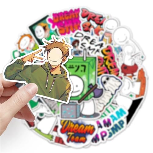 50PCS Cartoon Dream SMP Graffiti Funny Cute Stickers for Suitcase Skateboard Laptop Computer Water Bottles Car Teens Boys Girls Decal Waterproof Sticker for Phone Computer Decal Pegatinas Juguete
