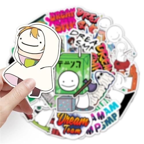 50PCS Cartoon Dream SMP Graffiti Funny Cute Stickers for Suitcase Skateboard Laptop Computer Water Bottles Car Teens Boys Girls Decal Waterproof Sticker for Phone Computer Decal Pegatinas Juguete