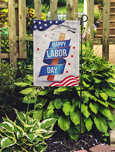 Hollyhorse Happy Labor Day Garden Flag - 12.5 x18 Inch Double Sided Vertical Outdoor & Yard Flag | Wonderful Labor Day Decoration