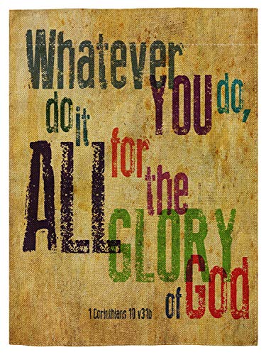 pingpi Christian Bible Verse Garden Flag Double Sided Burlap Outdoor House Flag 12.5"x18"