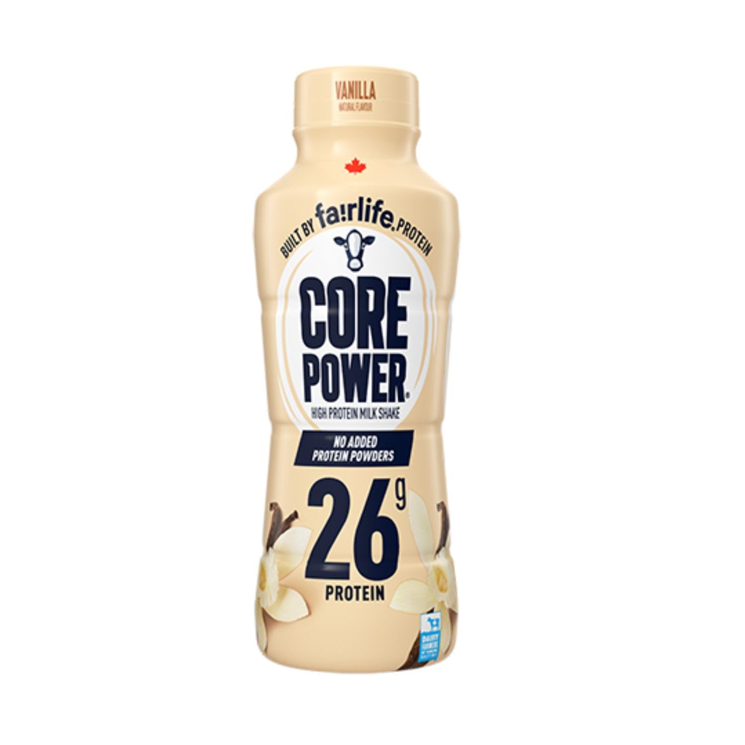 Fairlife Core Power 26g Protein Milk Shakes, Vanilla, (Pack of 4) Made with Canadian Milk, 414mL/14 fl. oz. (Shipped from Canada)