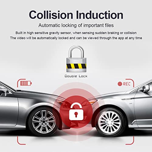 Cam WiFi HD Car Cam - Front Camera - for Cars Dashboard Camera Recorder - with Super Night Vision & 150° Wide Angle - Loop Recording - Build in Wi-Fi & APP Control - Include Batteries/2190