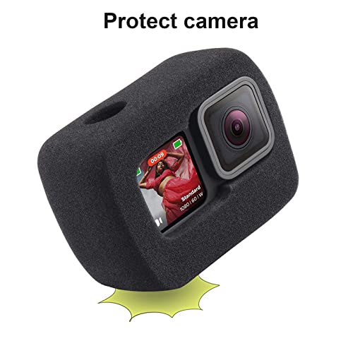 HSU Windslayer Cover for GoPro Hero 11/10/ 9 Black, Windslayer Cover Housing Frame Case, Video Noise Reduction Accessory (2 Pack)