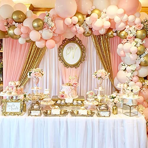 Gold Sequin Backdrop Curtain Panels Stage 2 Pieces 2FTx8FT Wedding Party Background Drapes