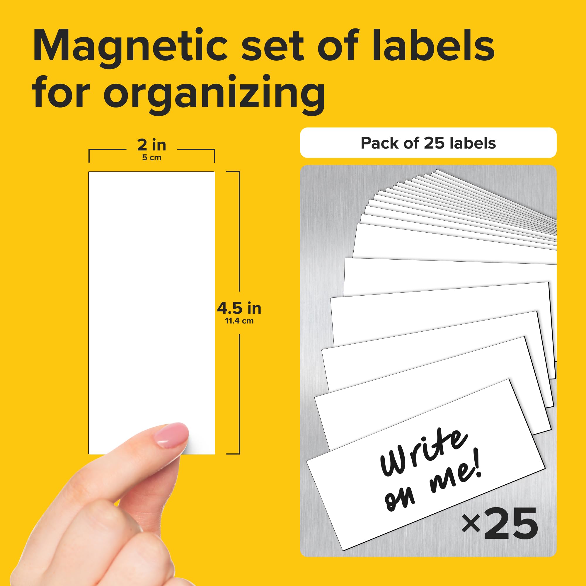 Dry Erase Magnetic Labels - Reusable Sticky Notes - Magnetic Notepads for Refrigerator - Dry Erase Magnetic Sheets - Blank Magnet Stickers to Write On - Magnets for Whiteboard Classroom Fridge