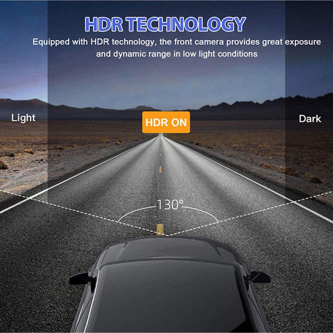 3 Channel Cam Front & Rear Inside - 1080P Camera for Cars - Dashcam Three Way Car Camera with IR Night Vision - Loop Recording, G-Sensor,Parking Monitor/2224