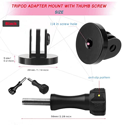 Niewalda Alumium Tripod Mount Adapter, Gopro Threaded Mount Adapter,Action Camera Tripod Aluminum Mount,for GoPro Max, GoPro Hero, DJI Osmo Action Camera (Two Groups)