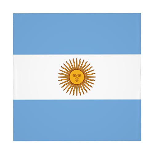 LIICHEES Flag of Argentina Tablecloth Kitchen Dining Room 54"x54" Square Washable Table Cover Outdoor Garden Picnic Tablecloths