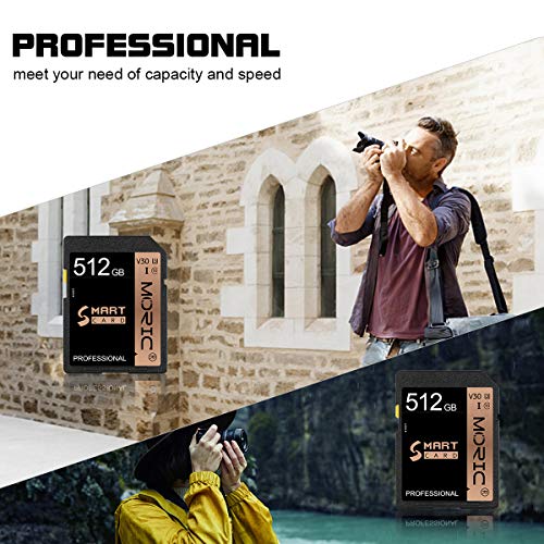 512GB SD Card High Speed Security Digital Memory Card Class 10 for Cameras,Vlogger&Videographer and Other SD Devices(512GB