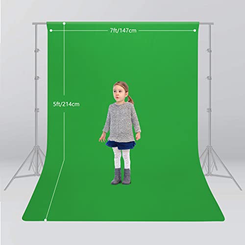 WENMER Backdrops, Green Screen Photo Backdrops for Photoshoot, Chromakey Green Photography Backdrops, Background for Photography, 5 x 7 FT