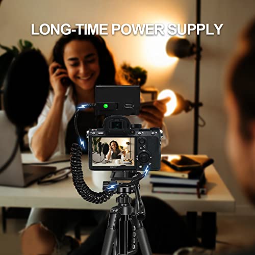 ZITAY D-tap to NP-FZ100 Dummy Battery Coiled Power Cable Cord Adapter Compatible for Sony Alpha 1 Alpha A7III A7R III A9 A7R IV Alpha 9 II A9R A9S A7R3 A7S3 FX3 Camera