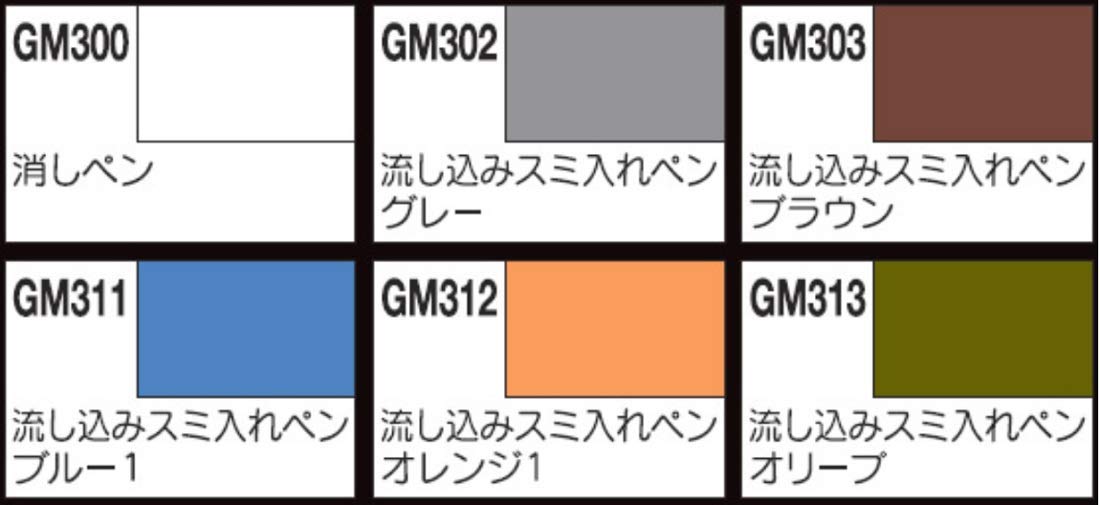 GSI Creos Gundam Marker Pouring Inking Pen Set