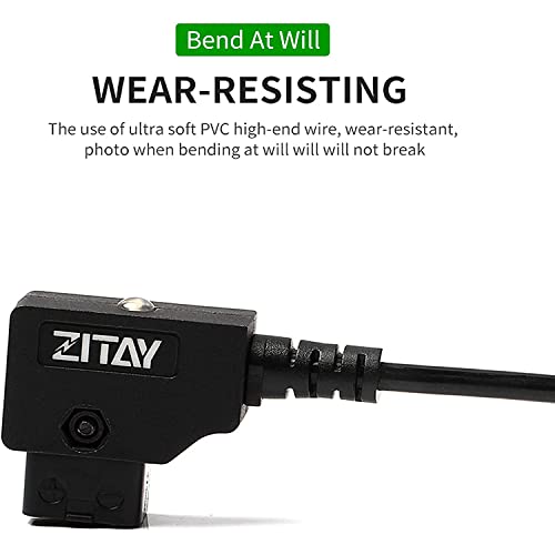 ZITAY D-tap to NP-FZ100 Dummy Battery Coiled Power Cable Cord Adapter Compatible for Sony Alpha 1 Alpha A7III A7R III A9 A7R IV Alpha 9 II A9R A9S A7R3 A7S3 FX3 Camera