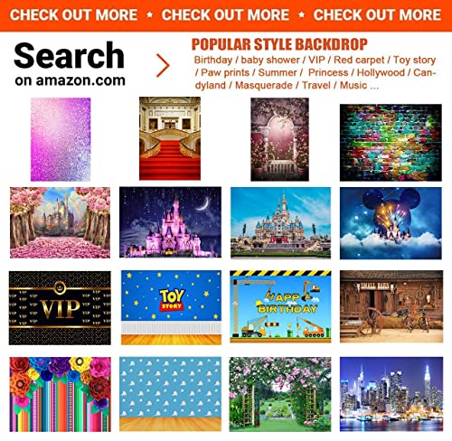 Castle Backdrop 7x5ft Spring Pink Sakura Flowers Washable Polyester Photography Background Wedding Birthday Party Princess Photo Studio Props YL058