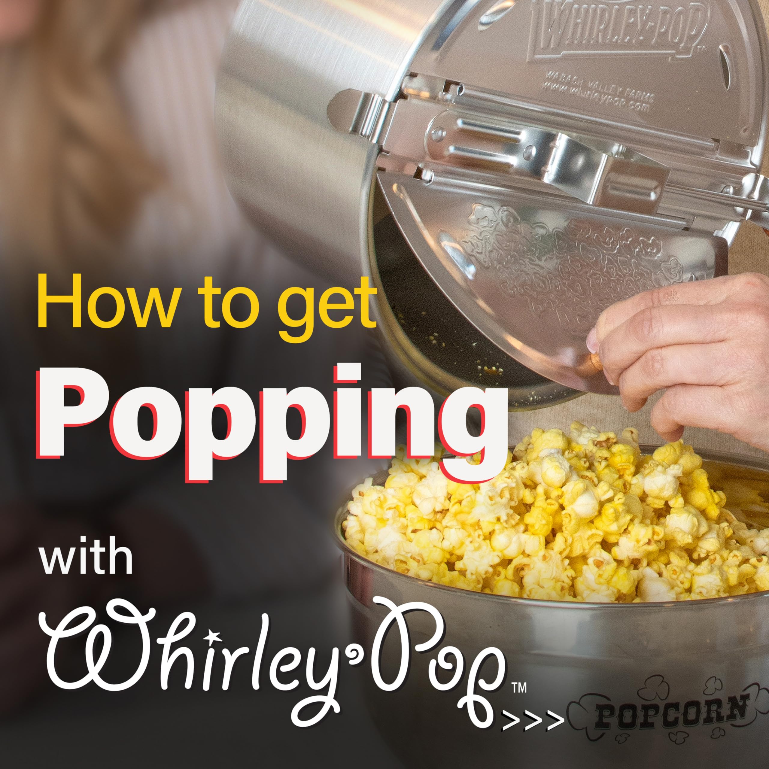 Original Whirley-Pop Popper Kit - Nylon Gears - Silver - 1 Real Theater All Inclusive Popping Kit