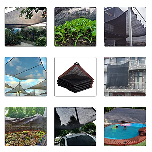 OBDKCAN 60% Shade Cloth Black Sunblock Shade Cloth with Grommets Mesh Tarp for Plants Durable Net Tarp Mesh Shading Antifreezing for Greenhouse,Garden,Pergola, Barn Kennel, 10 x 14FT