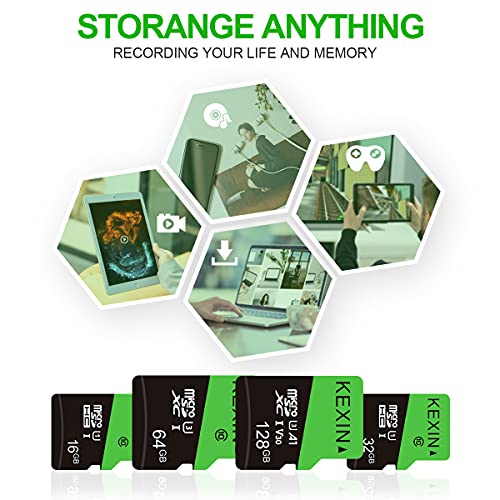 KEXIN 3 Pack 32GB Micro SD Card Memory Card MicroSDHC UHS-I Memory Cards Class 10 High Speed Card, C10, U1, 32 GB 3 Pack