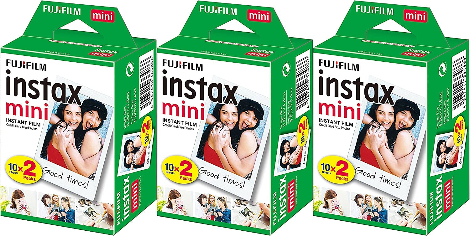 Fujifilm Instax Mini Instant Film (3 Twin Packs, 60 Total Pictures) - International Version