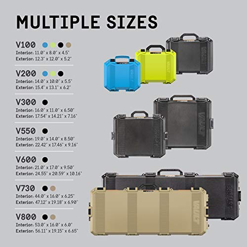 Vault by Pelican - V300 Multi-Purpose Hard Case with Foam(Black)
