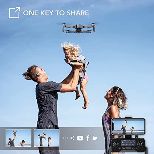 Ruko F11GIM2 Drones with Camera for Adults 4K, 9800ft Long Range Video Transmission, 3-Axis Gimbal, 56Mins Flight Time GPS Auto Return and Follow Me Quadcopter with 2 Batteries, Level 6 Wind Resistance