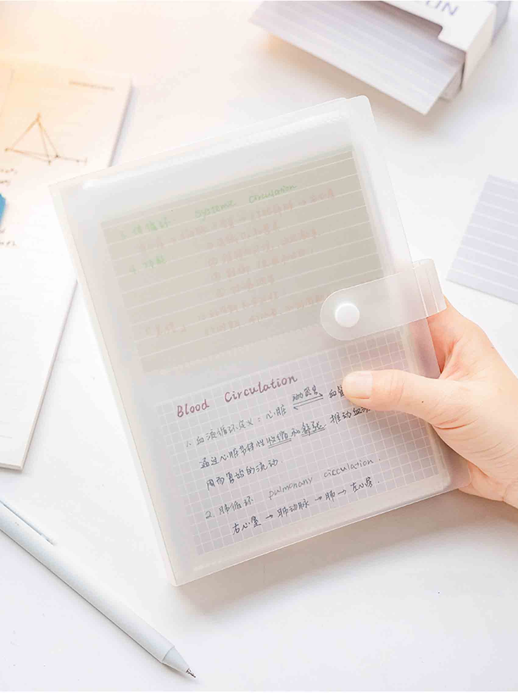 YOAVIP 3x5 Index Cards Clear Plastic Holder Organizer Pouches Book Binder 40 Page Hold 160 Cards