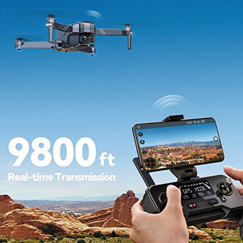 Ruko F11GIM2 Drones with Camera for Adults 4K, 9800ft Long Range Video Transmission, 3-Axis Gimbal, 56Mins Flight Time GPS Auto Return and Follow Me Quadcopter with 2 Batteries, Level 6 Wind Resistance