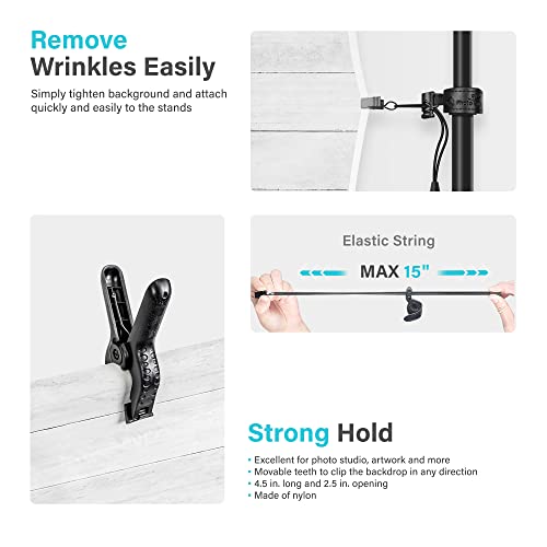 Julius Studio 10.1 ft. Extra Wide & 7.6 ft. Tall (122 x 91 inch) Backdrop Stand, Background Support Equipment, Great fit for 10 ft. Screens, Complete Accessory Kit for Photo Video Studio, JSAG283
