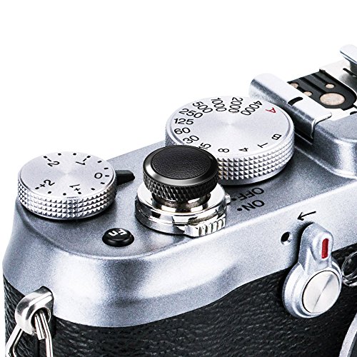 JJC Camera Soft Release Button, Shutter Button for Fuji Fujifilm X-T5 X-T4 X-T3 X-T30 X-T30 II X-T20 X-PRO3 X100V X100F X-E4 X-E3 Sony RX1R II RX10 IV III Leica M10 M9 Nikon Df F3