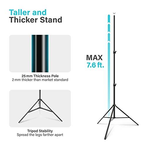Julius Studio 10.1 ft. Extra Wide & 7.6 ft. Tall (122 x 91 inch) Backdrop Stand, Background Support Equipment, Great fit for 10 ft. Screens, Complete Accessory Kit for Photo Video Studio, JSAG283