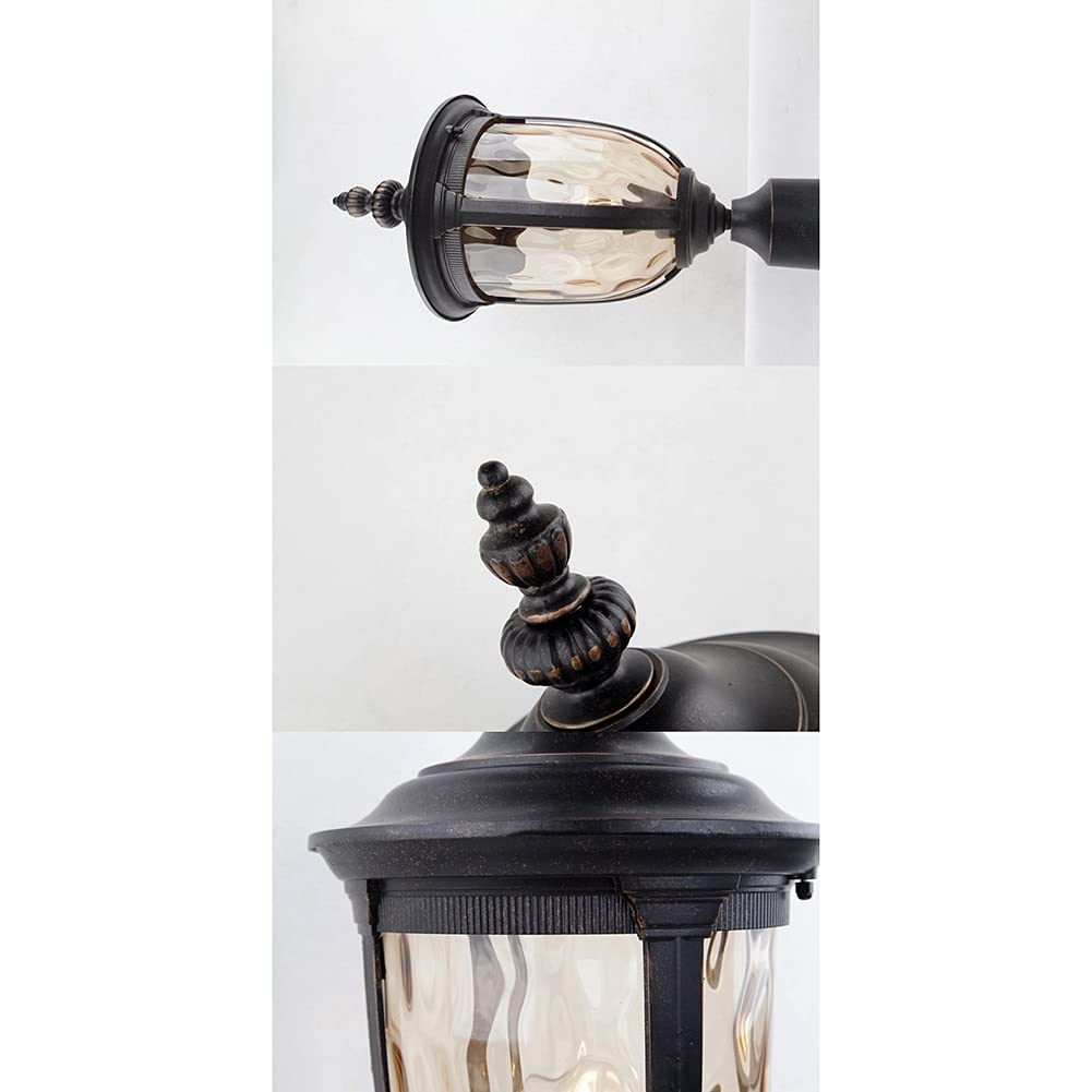Post Lights Outdoor Post Light Post Cap Lights Outdoor Garden Lamp Warm White Post Pillar Lamp IP23 Waterproof Modern Post for Patio Fence Villa (Large) (Large)