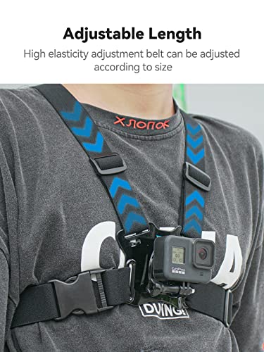 TELESIN Head Mount Strap Chest Mount Harness Video Camera Mount Accessories Kit Compatible with GoPro Hero 11,10,9,8,7,6,5,4, Session 3+, 3, 2, 1, Hero (2018),Fusion,DJI Osmo Action Cameras
