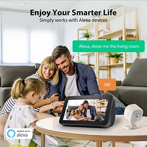 winees 4MP Security Camera Outdoor, 2K WiFi Surveillance Camera, Video Home Camera, 2-Way Talk, Night Vision, Siren Alarm, Human/Pet/Sound Detection, 7/24 SD&Cloud Storage, Compatible with Alexa, M3
