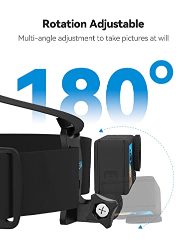 TELESIN Head Mount Strap Chest Mount Harness Video Camera Mount Accessories Kit Compatible with GoPro Hero 11,10,9,8,7,6,5,4, Session 3+, 3, 2, 1, Hero (2018),Fusion,DJI Osmo Action Cameras