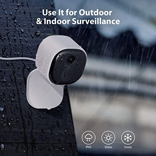 winees 4MP Security Camera Outdoor, 2K WiFi Surveillance Camera, Video Home Camera, 2-Way Talk, Night Vision, Siren Alarm, Human/Pet/Sound Detection, 7/24 SD&Cloud Storage, Compatible with Alexa, M3