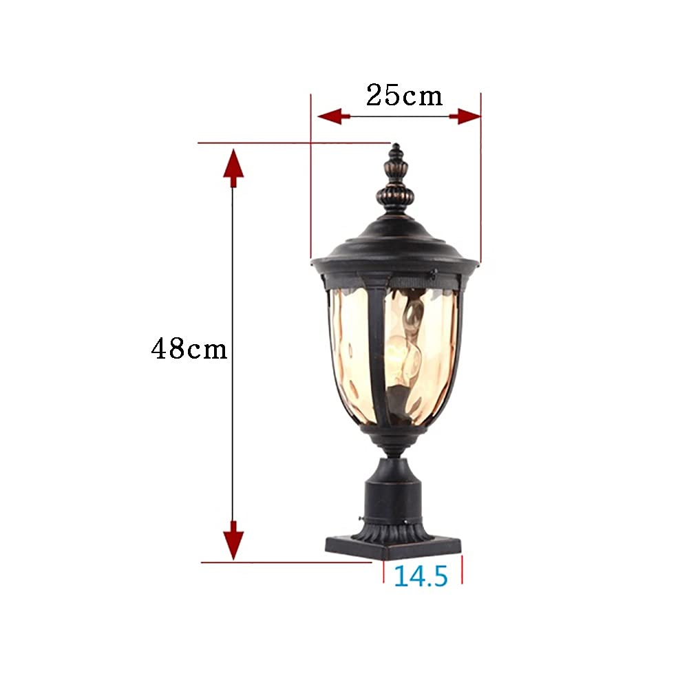 Post Lights Outdoor Post Light Post Cap Lights Outdoor Garden Lamp Warm White Post Pillar Lamp IP23 Waterproof Modern Post for Patio Fence Villa (Large) (Large)