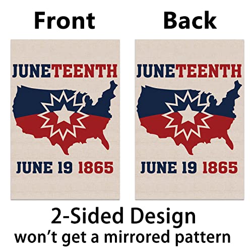 Juneteenth Garden Flag June 19 1865 African American Independence Day Freedom Vertical Double Sized Yard Outdoor Decor