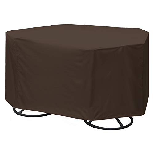 True Guard Water Resistant Heavy Duty Patio Furniture Covers, Fade/Stain/UV Resistant for Outdoor Patio Furniture, 600D Rip-Stop, Dark Brown