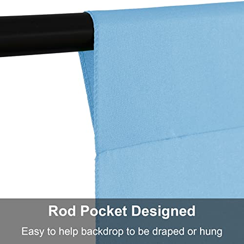Joccun 8X10 FT Light Blue Backdrop Background for Photography,Polyester Backdrop Curtain Background Screen for Photography,Photoshoot,Video Recording,Studio(8X10ft,Light Blue)