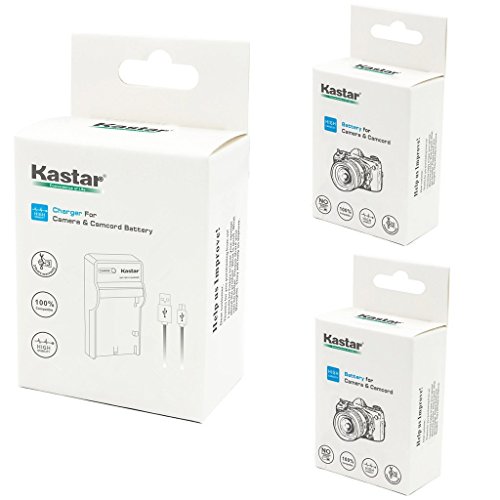 Kastar Battery (X2) & Slim USB Charger for Olympus LI-10B, LI-12B and Olympus Stylus 300, 400, 500, 600, 800, C-50, 60, 70, 470, 760, 770, 5000, Camedia Series, Sanyo Xacti Series Camera