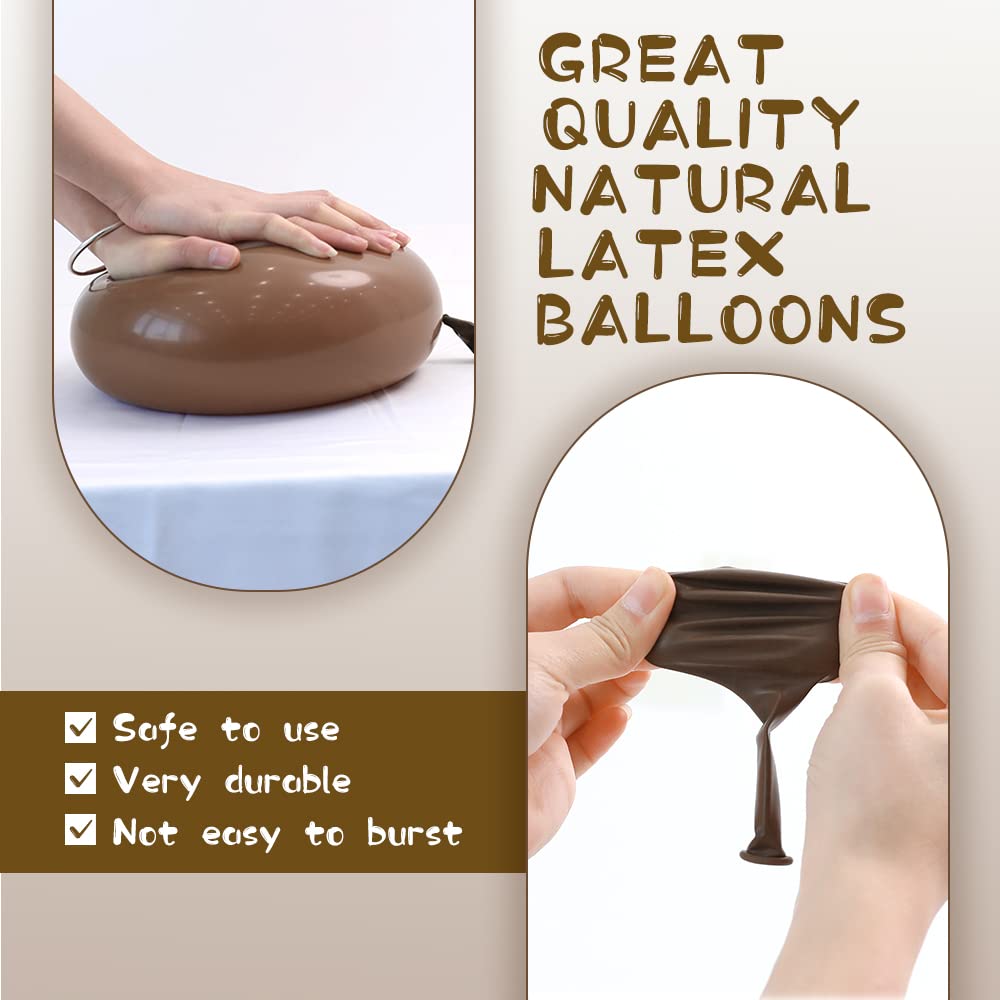 Brown Balloon Garland Kit Coffee Arch Nude Neutral Cream Teddy Bear Tan Safari Party Decorations For Boy Baby Shower Different Sizes