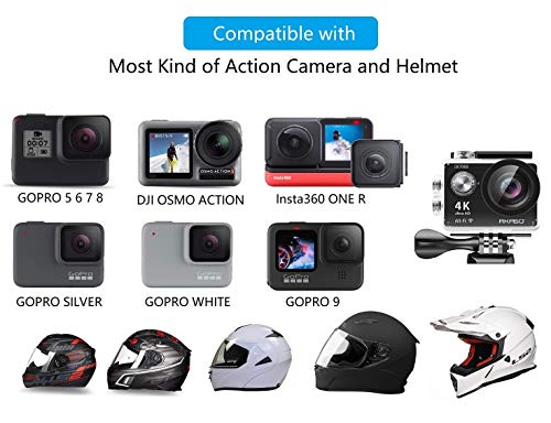 Taisioner Motorcycle Helmet Mount Chin Strap for GoPro AKASO or Other Action Camera Cycling Video Record Accessories ( Second Generation )
