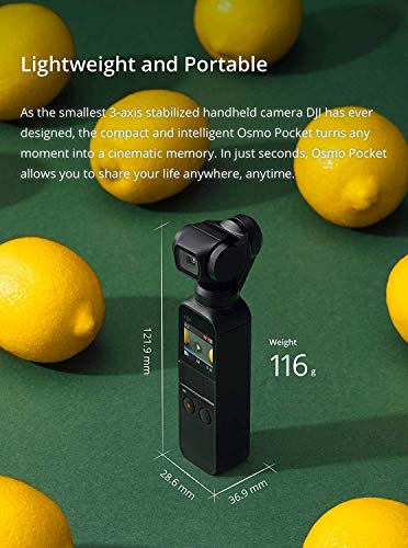 DJI Osmo Pocket Handheld 3-Axis 4k Gimbal Stabilizer with Integrated Camera
