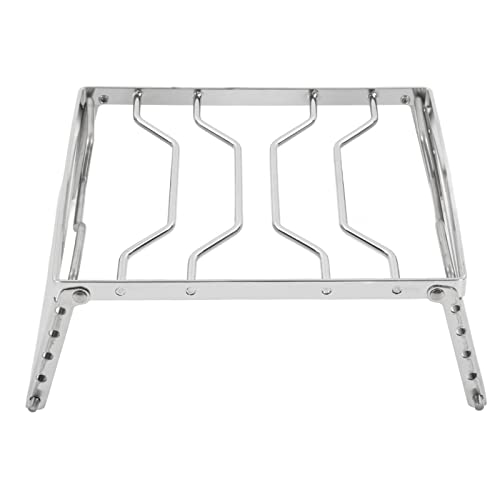 Mini Barbecue Foldable Grill with Wind Screen, Stainless Steel Foldable Camping Grill Grate for Garden with Storage Bag
