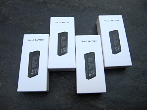 gifi power 4pcs x 1100mAh Batteries for Ryze Tech DJI Tello Drone (Black)