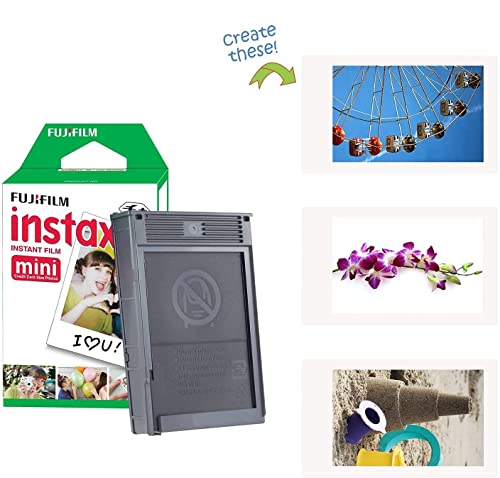 Fujifilm Instax Mini 11 Instant Camera Lilac Purple + Fuji Film Value Pack (40 Sheets) + Shutter Accessories Bundle, Incl. Compatible Carrying Case, Selfie Lens, Quicksand Beads Photo Album 64 Pockets