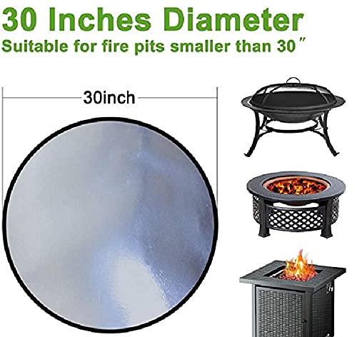 Zorxu Fire Pit mat Deck Protector 36 Inch Gas BBQ Fireproof Mat Heat Resistant Mat Grill Mat Decking Protector Pad and Splatter Mat Protect Your Deck, Grass, Garden, Campsite (36 inch)