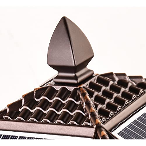 Post Lights Outdoor Simple Metal Solar Post Light IP55 Outdoor Waterproof Wall Post Light Control Villa Garden Pillar LED Night (B) ()