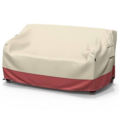 【Upgraded】 Heavy Duty 600D Patio Furniture Sofa Covers, U-COMSO 2-Seater Outdoor Furniture Cover Waterproof for Sofa Loveseat Couch (60" W×34" D×30" H)