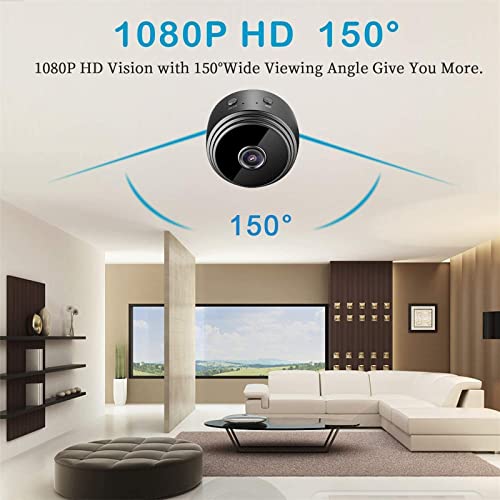 Zone Flex Camera, Wireless Wifi Motion Detects Magnetic Camera, Monitor Detection Tiny Cameras for Indoor/outdoor, Mini 1080p Wireless Magnetic Security Camera, Car Cameras for Surveillance (Black)